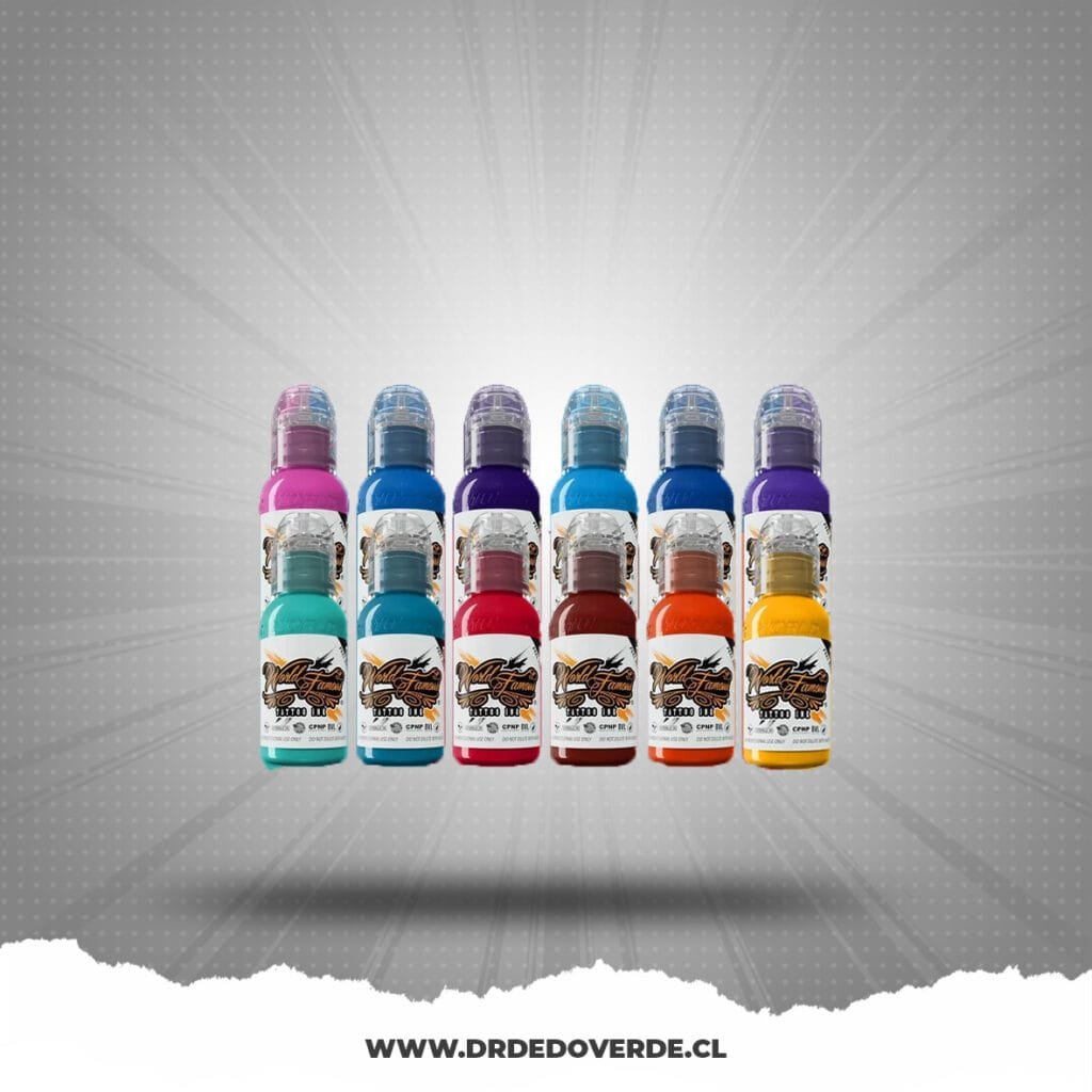 SET WF PRIMARY COLOR SET # 2 - Dr dedo Verde Tattoo Supply