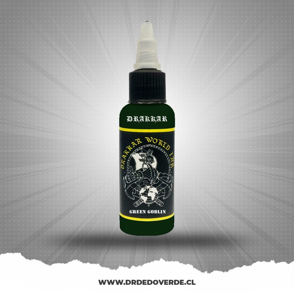 GREEN GOBLIN 1oz DRAKKAR W. INK - Dr dedo Verde Tattoo Supply